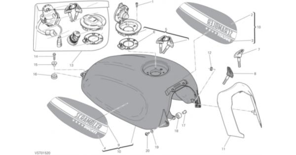 DUCATI SCRAMBLER (7) 59840291A CHIAVE GREZZA SENZA TRANSPONDER OEM ...
