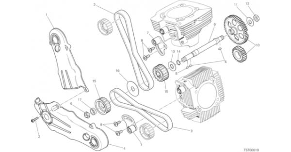 DUCATI SCRAMBLER (3) 73740211A CINGHIA DENTATA COMANDO DISTRIBUZIONE ...